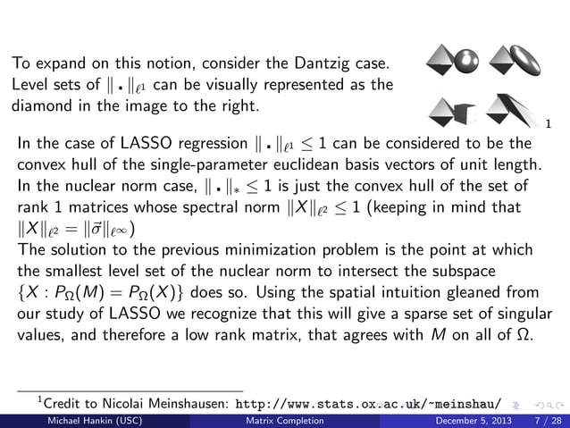 Matrix Completion Presentation | PDF | Physics | Science