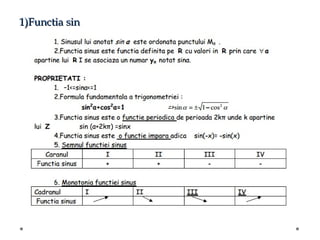 Functii trigonometrice simple | PPT