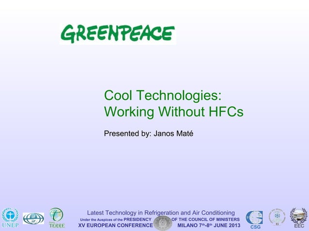 Janos Mate - Greenpeace International - LAVORARE SENZA HFC | PPT