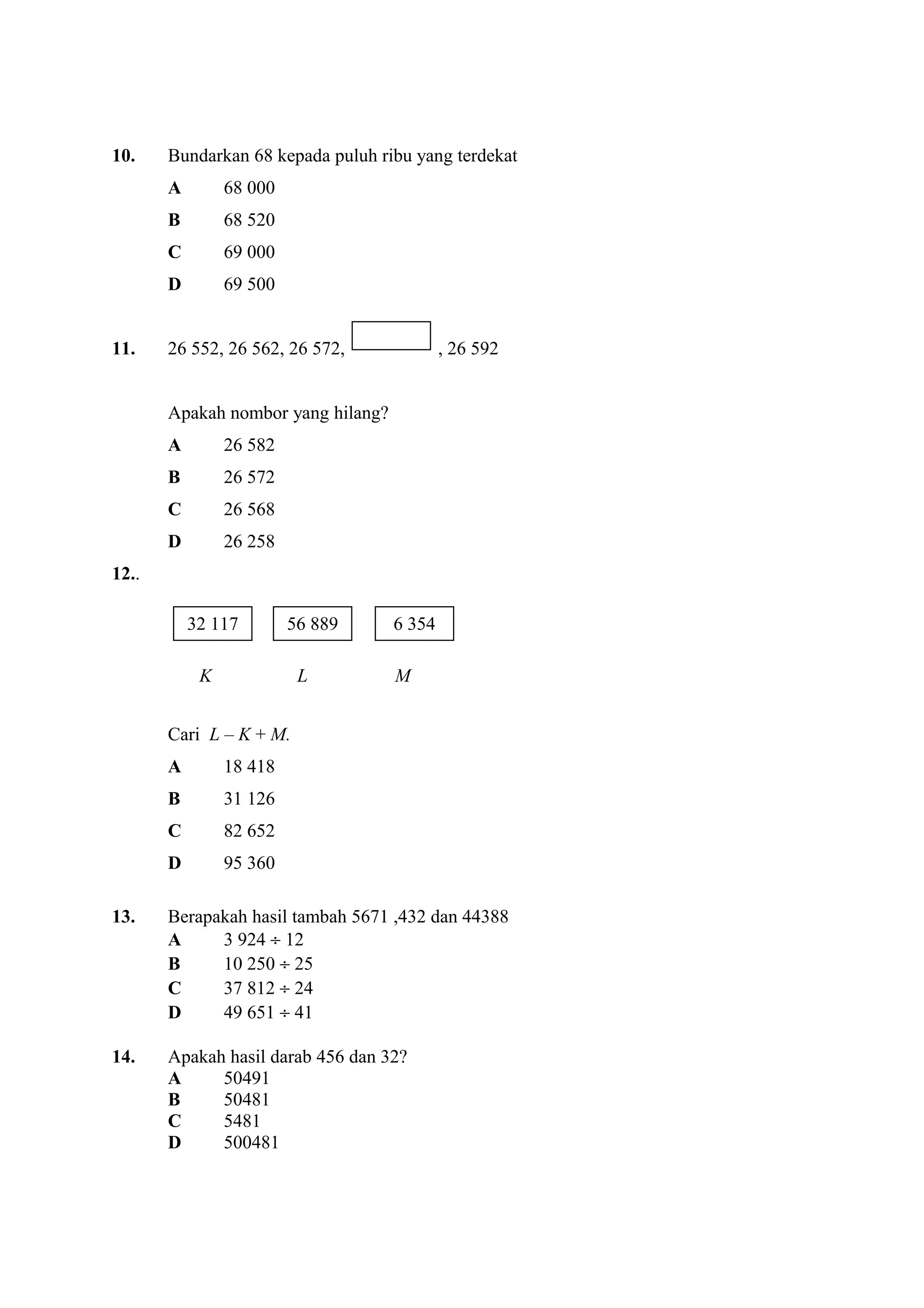matematik tahun 4 | PDF