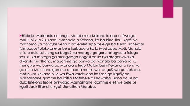 SEHLOPHA SA MATEBELE A MOLETLANE_AFT 121. | PPTX