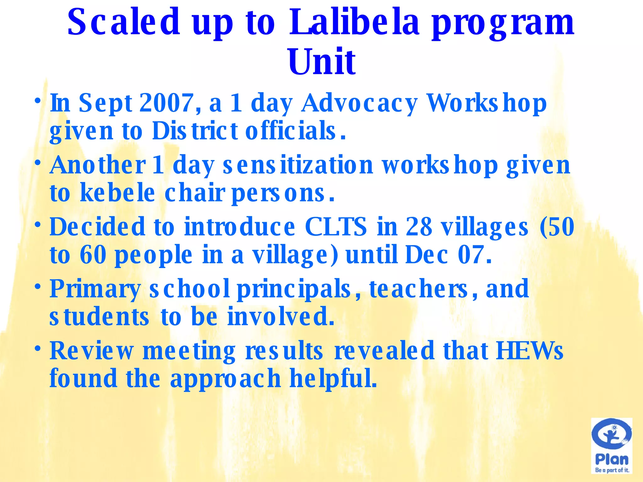 CLTS as a working approach: Experiences of Plan Ethiopia | PPT