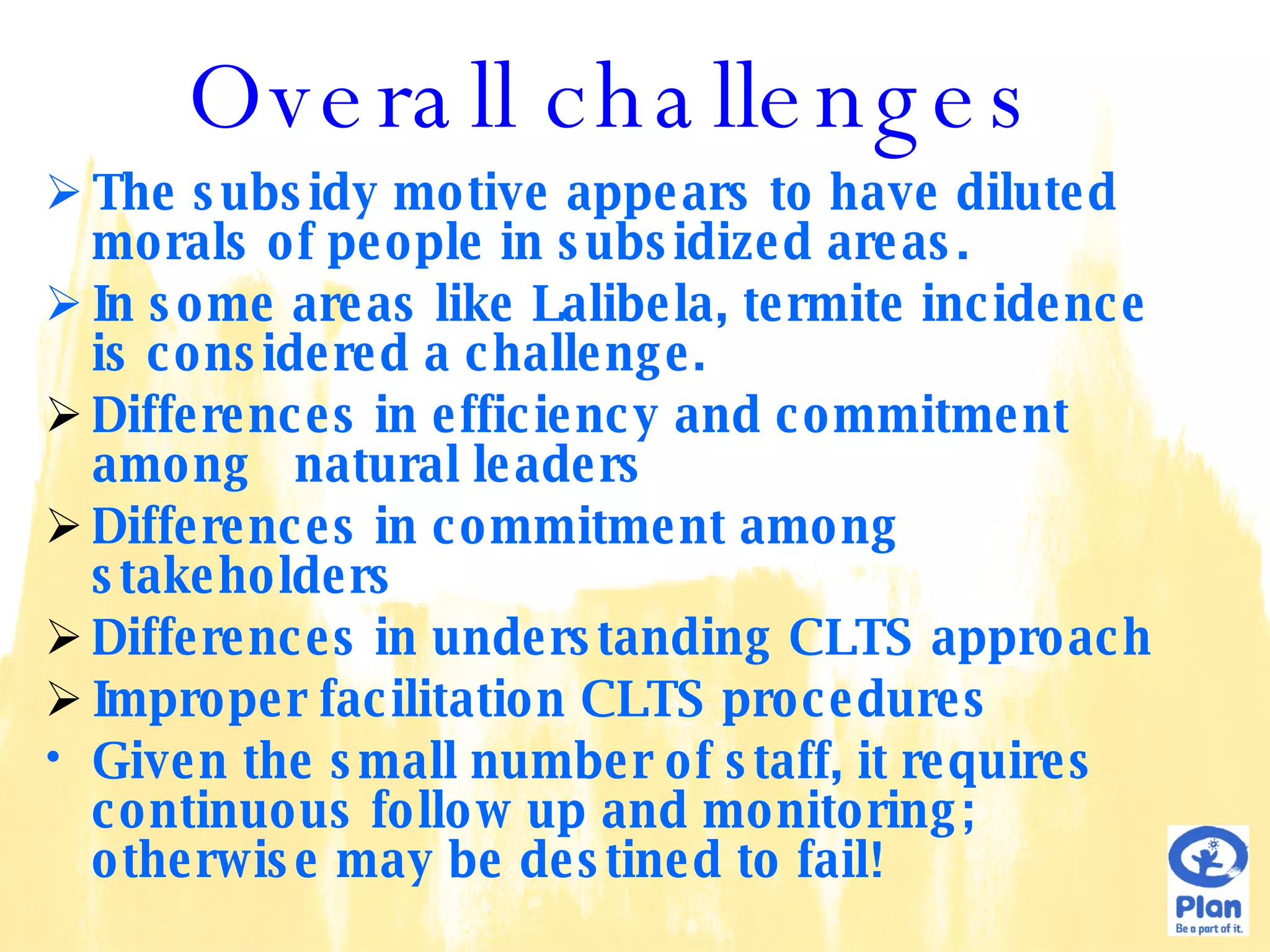 CLTS as a working approach: Experiences of Plan Ethiopia | PPT