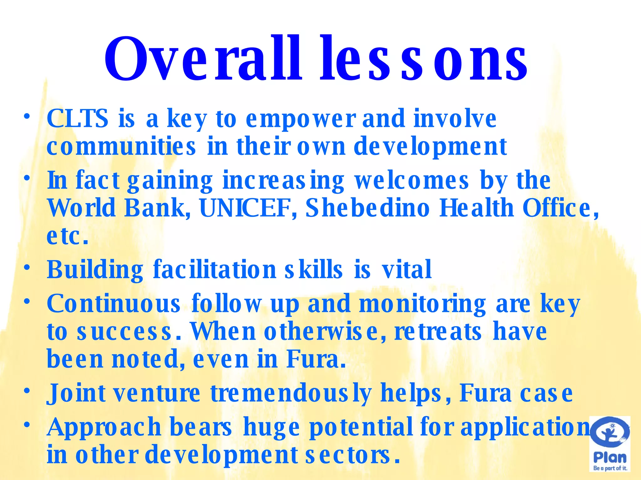 CLTS as a working approach: Experiences of Plan Ethiopia | PPT