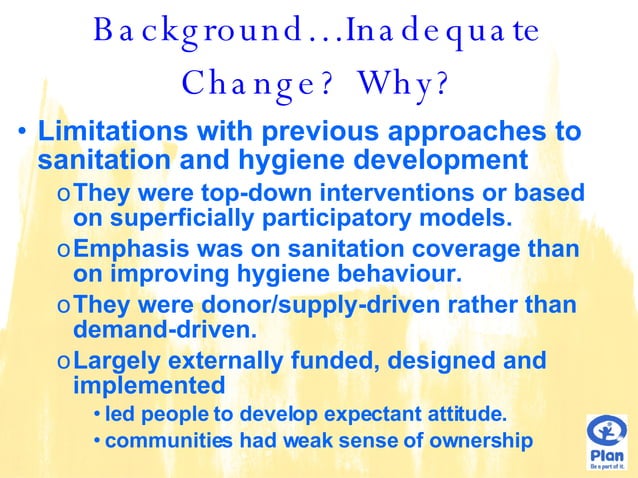 CLTS as a working approach: Experiences of Plan Ethiopia | PPT