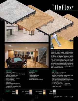 2015 - Mateflex (the Original Modular Flooring) Brochure | PDF