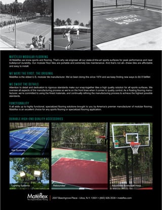 2015 - Mateflex (the Original Modular Flooring) Brochure | PDF