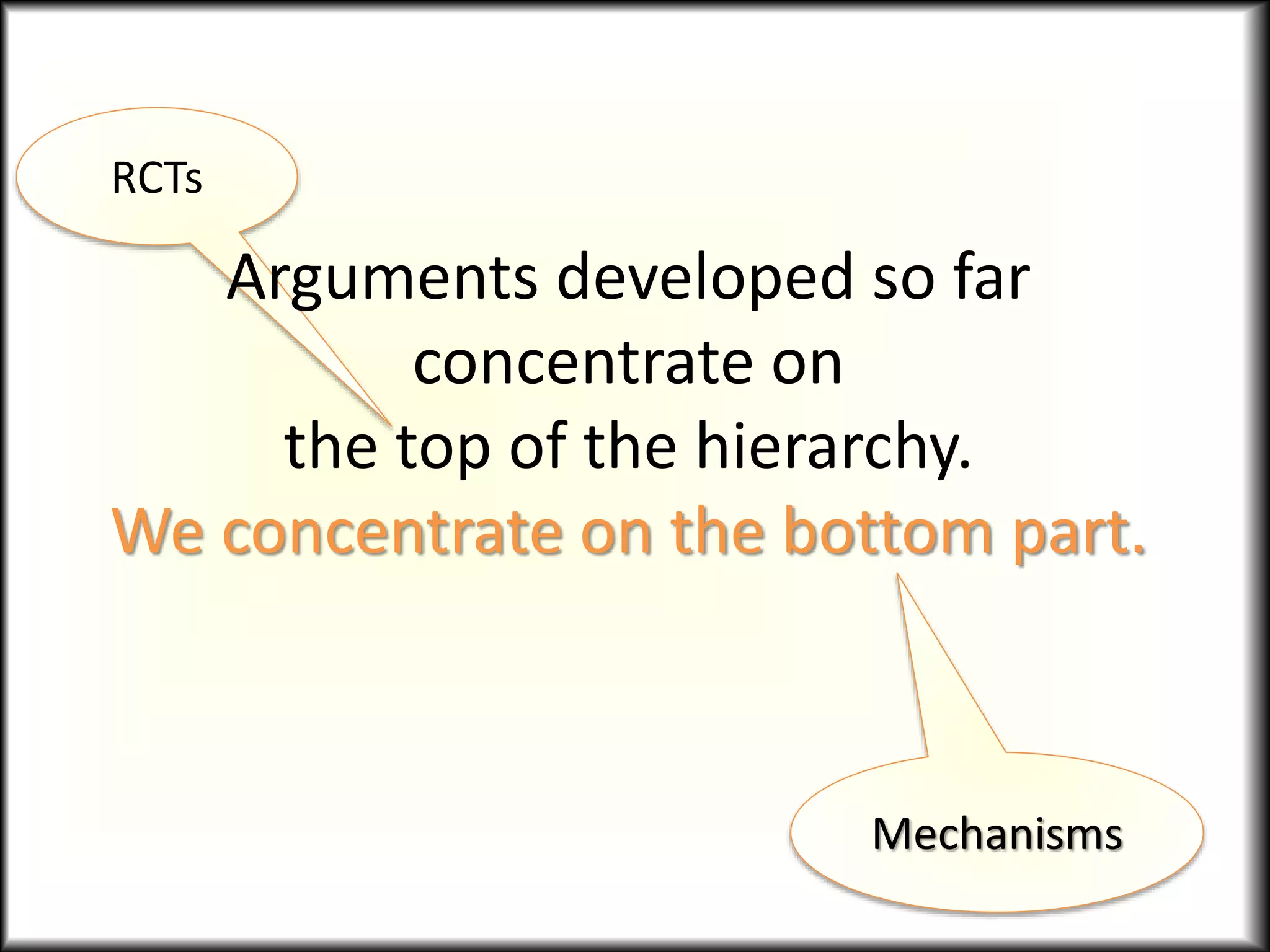Mechanisms and the evidence hierarchy | PPTX