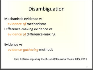Mechanisms and the evidence hierarchy | PPTX