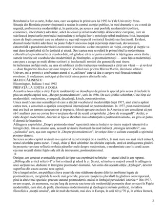 Matei calinescu-cinci-fete-ale-modernitatii | DOC