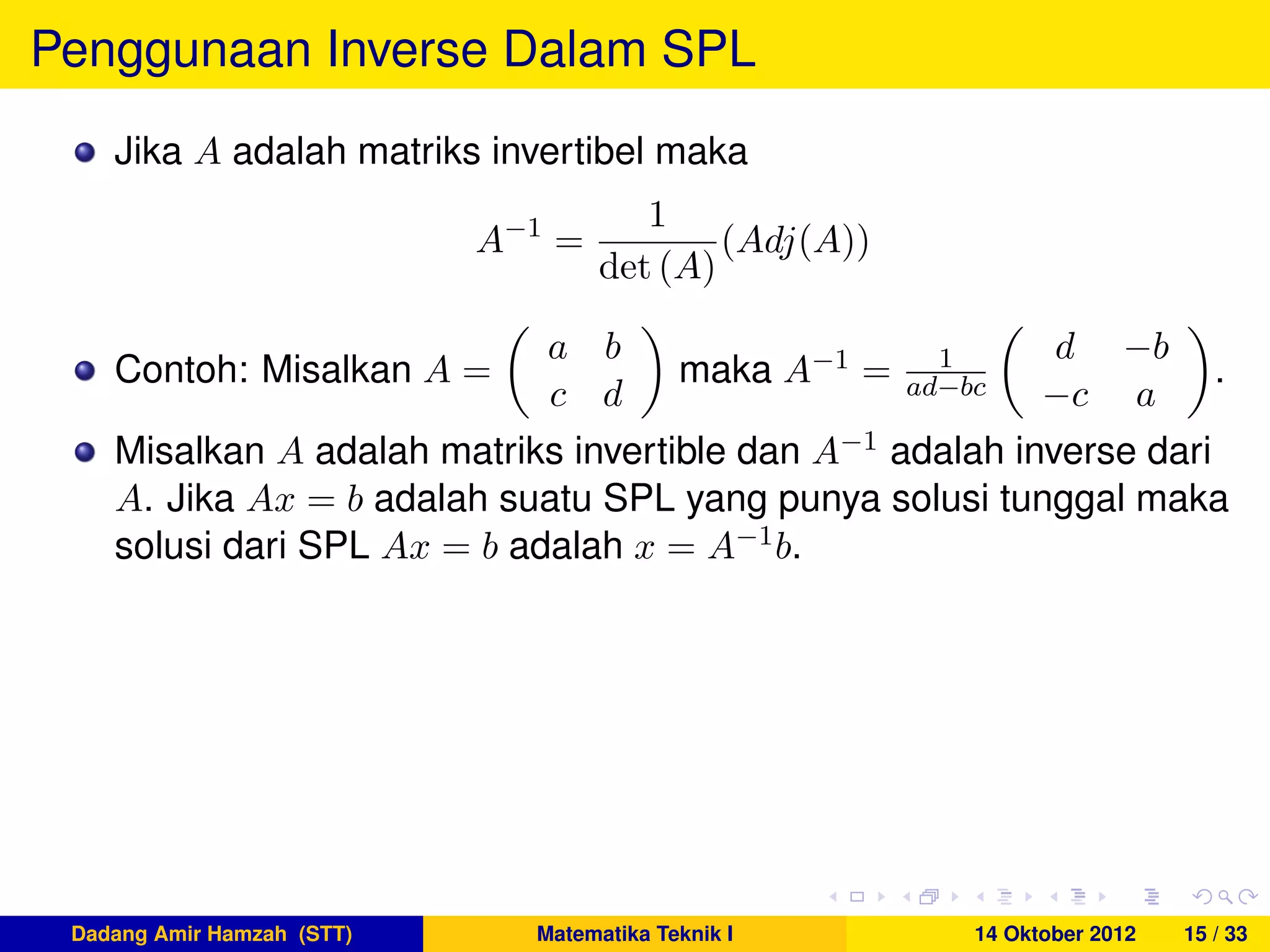 Matematika Teknik 1: Matriks | PDF