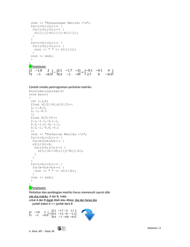 Konsep dan Terapan Matriks | PDF