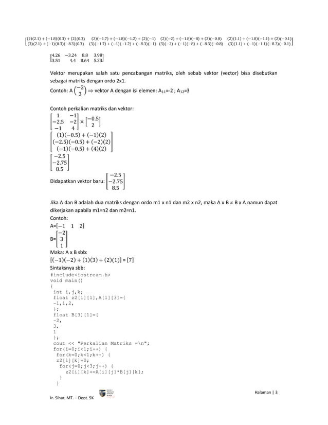 Konsep dan Terapan Matriks | PDF