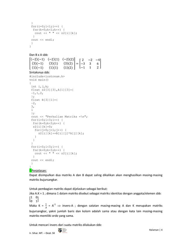 Konsep dan Terapan Matriks | PDF