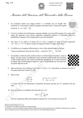 Matematica - Maturità 2016 | PDF