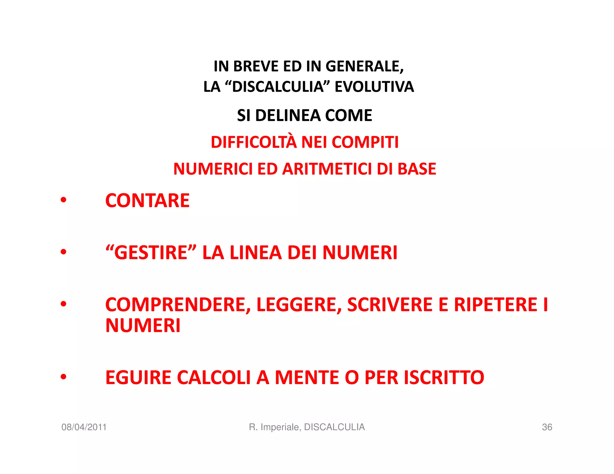 Matematica e-difficolta' | PPT