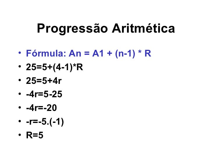 Matematica: Progressao Aritmetica