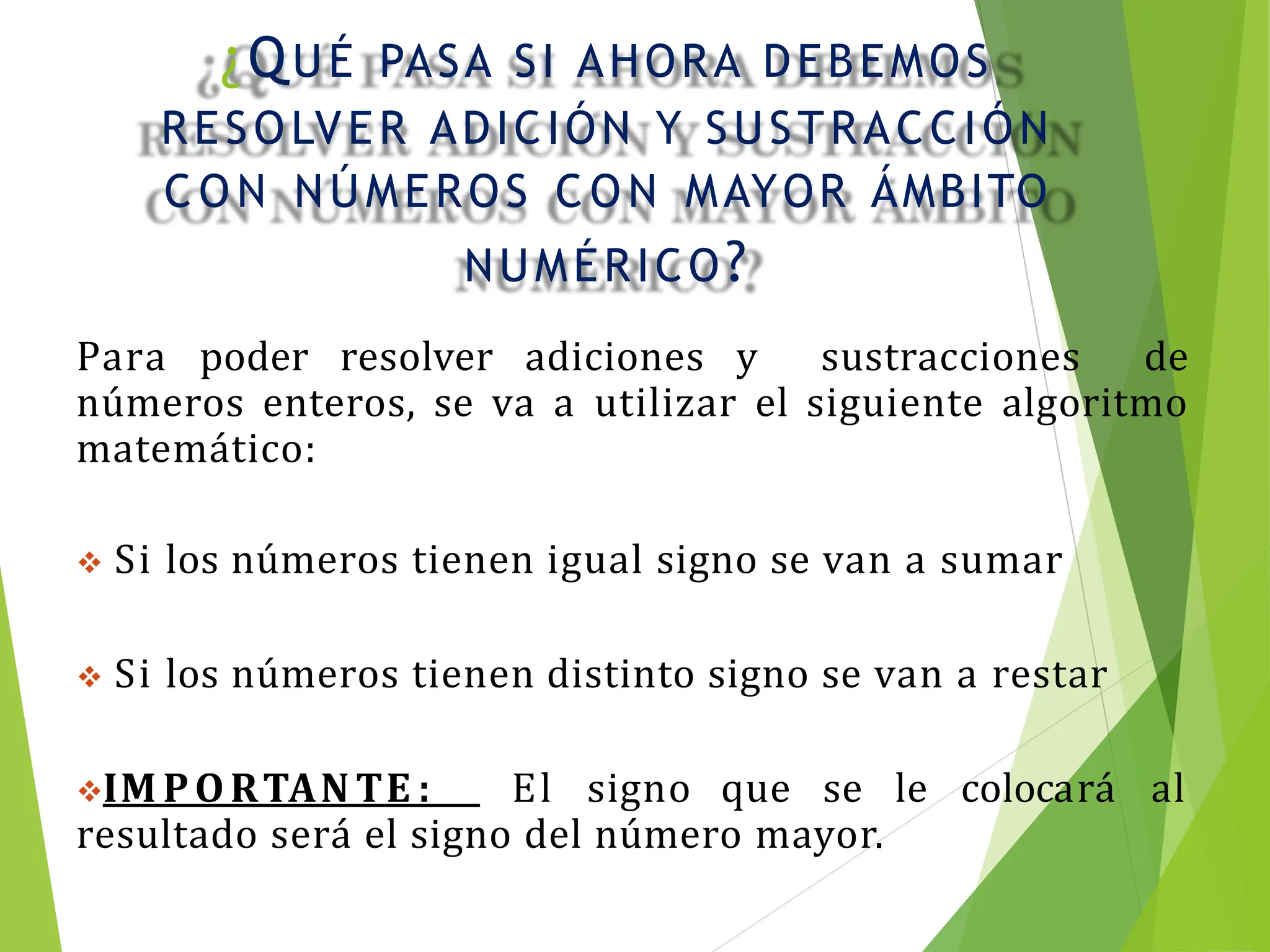 adición y sustracción de números enteros | PPTX | Educational ...