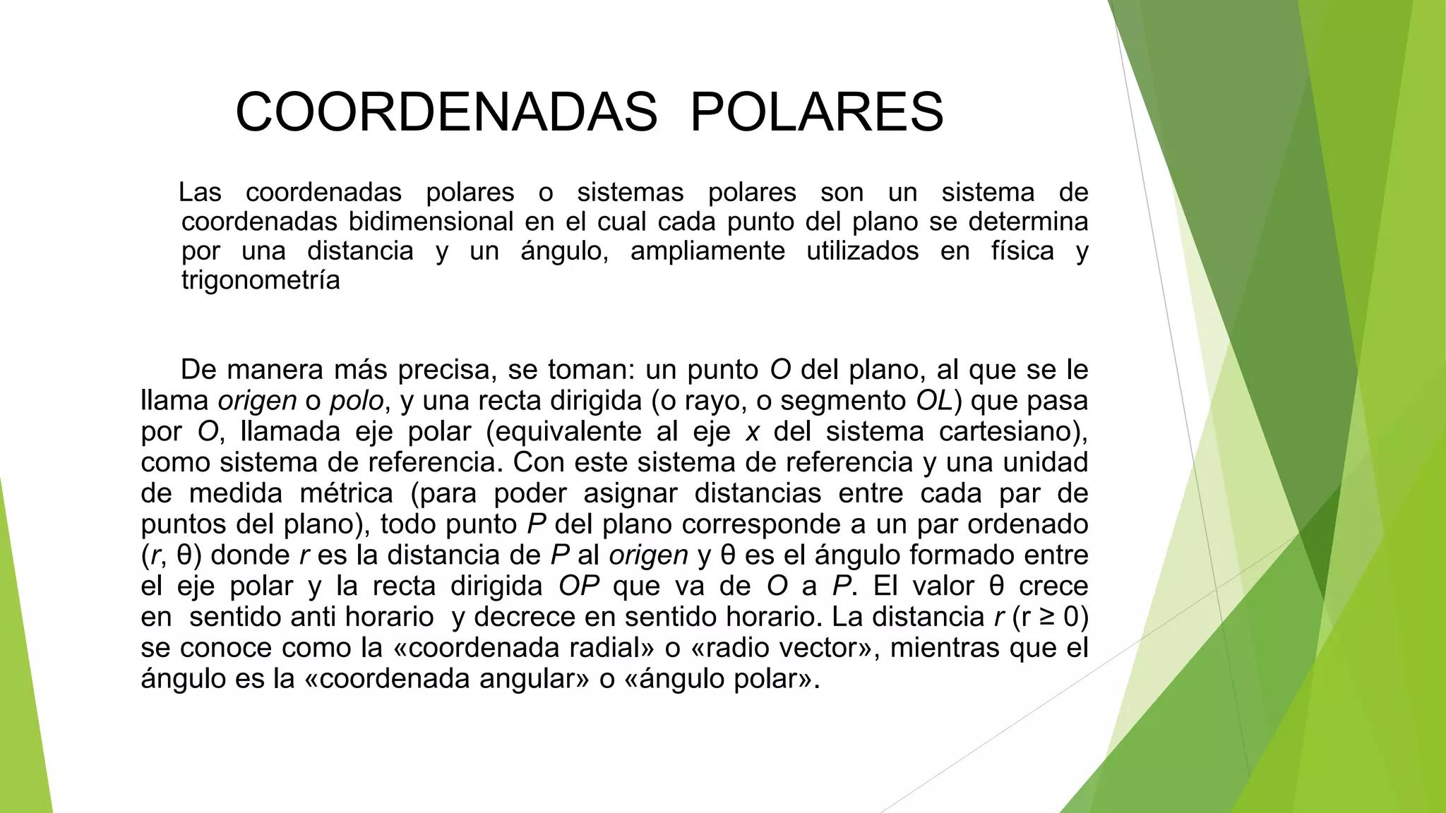 Matematica coordenadas polares | PPTX | Physics | Science