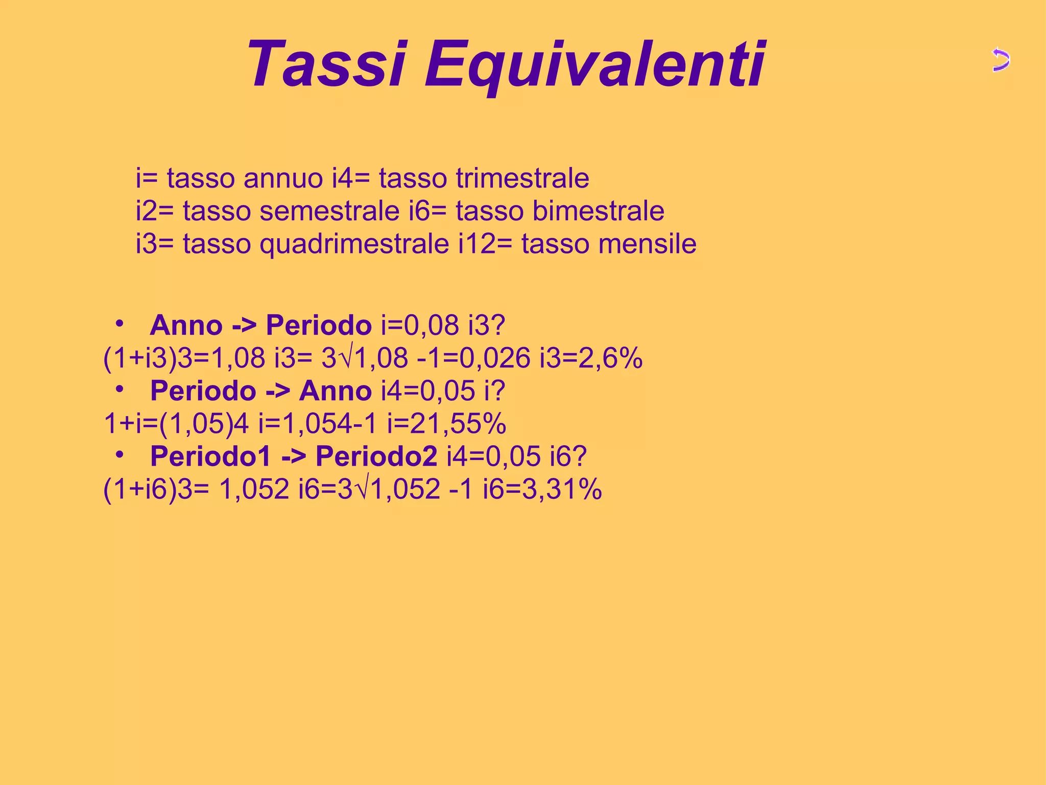 Matematica finanziaria | PPT