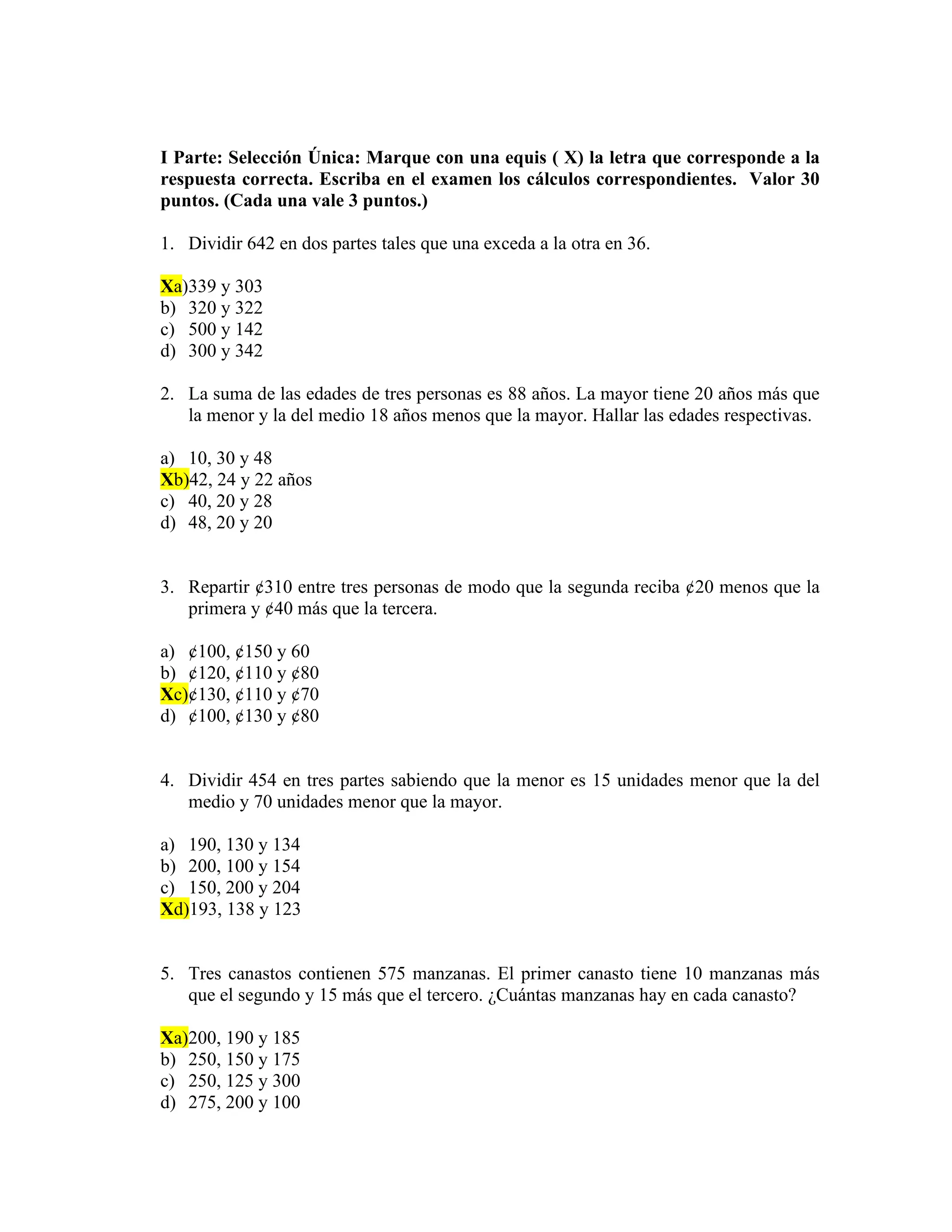 Matemática General.examen final en formato pdf | PDF