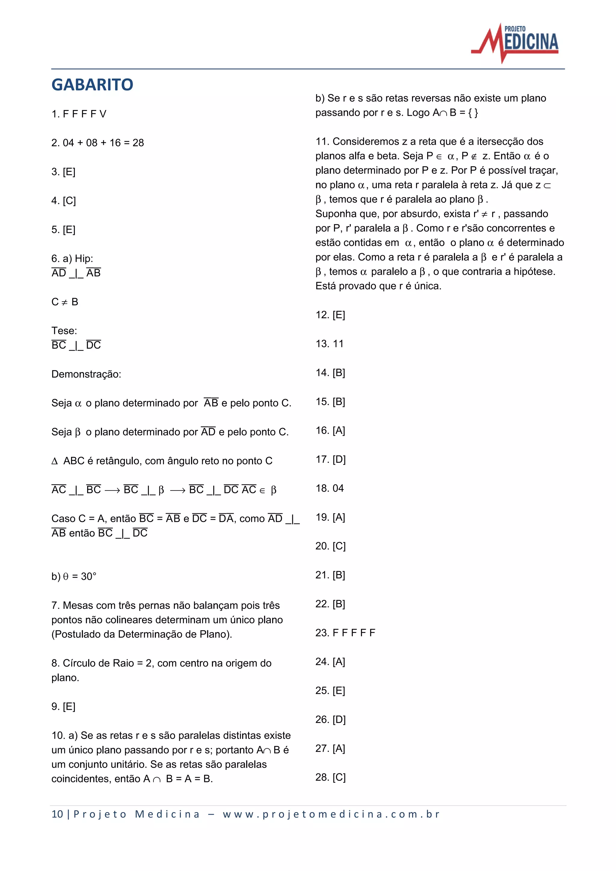 Matematica geometria espacial_retas_planos_exercicios | PDF