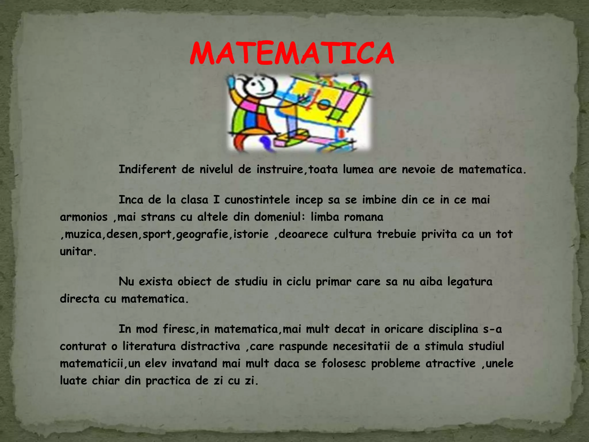 Matematica oglindita prin desen | PPT