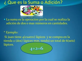 Matematica suma y resta | PPTX