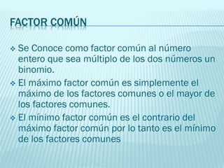 Resolver ecuaciones cuadráticas por factor comun | PPTX