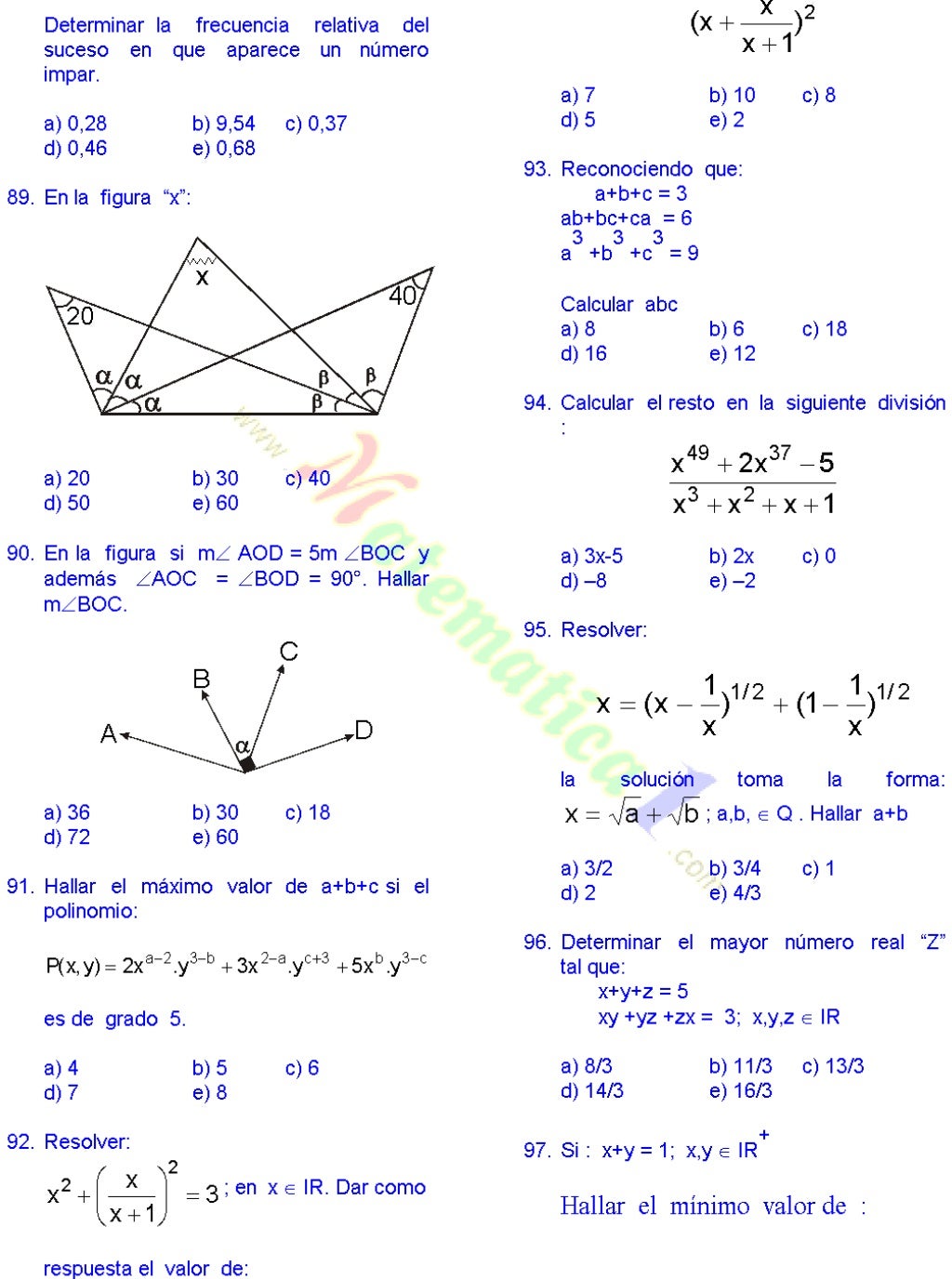 Matematicas 115 problemas resueltos de segundo de secundaria