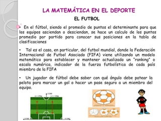 Matematicas y el deporte presentación 1 | PPTX
