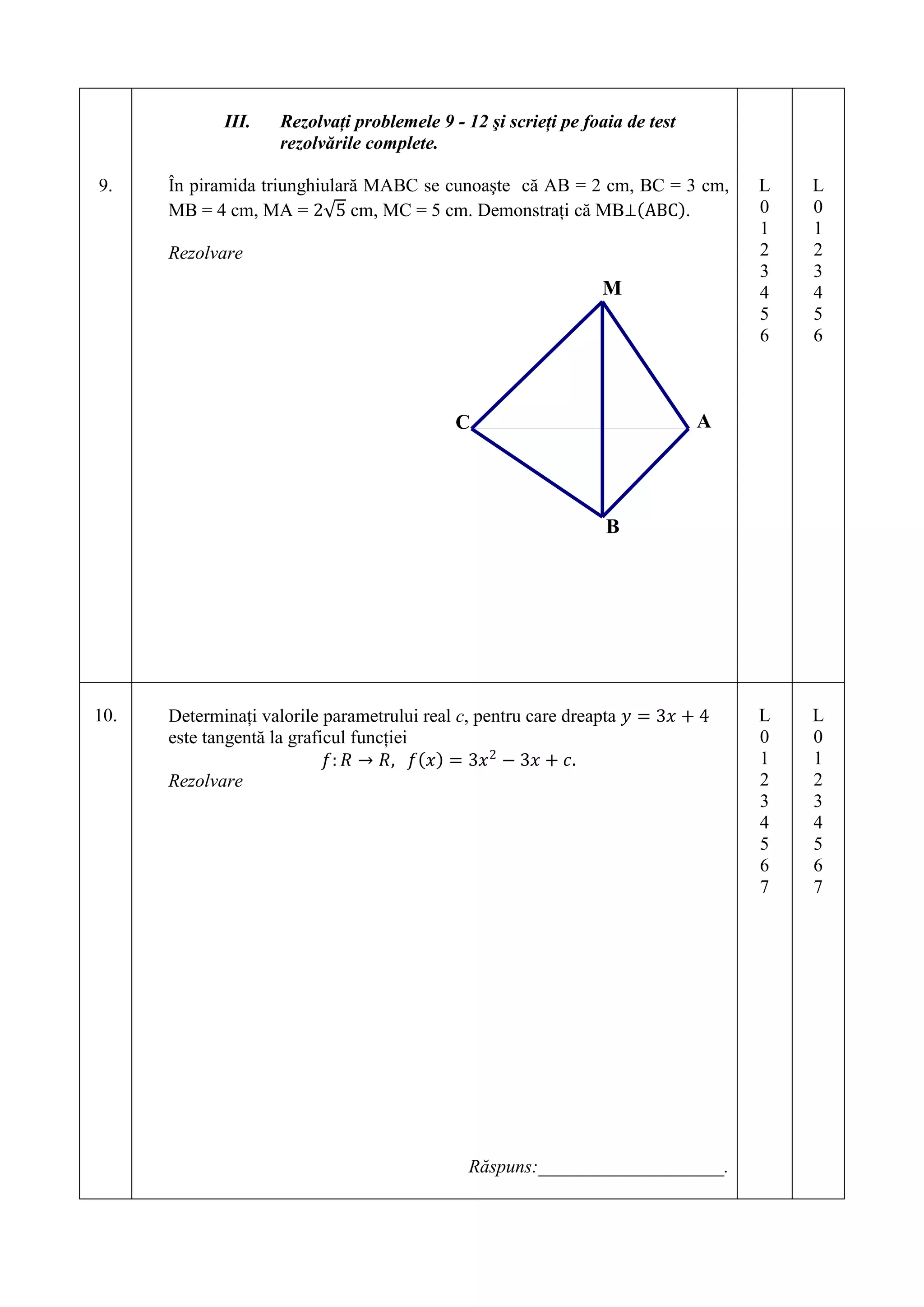 Matematica test ro__r_ | PDF