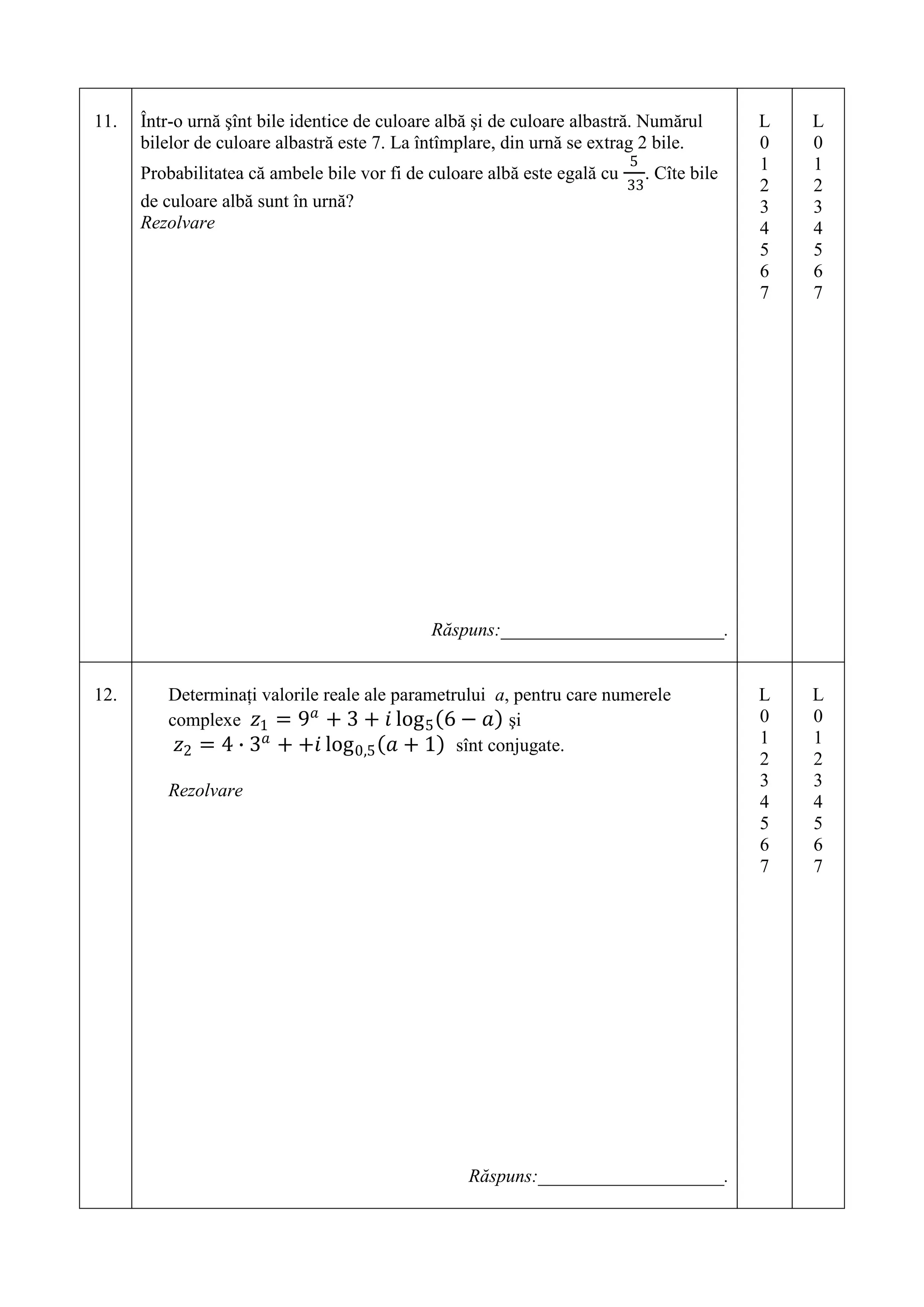 Matematica test ro__r_ | PDF