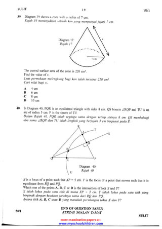 Matematik kertas-1-2-ppt-tingkatan-3-perak-2010 | PDF