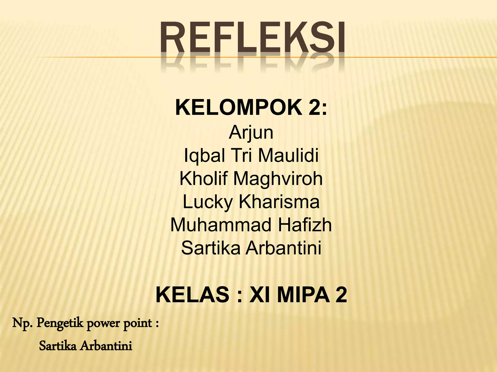 Matematika refleksi | PPTX