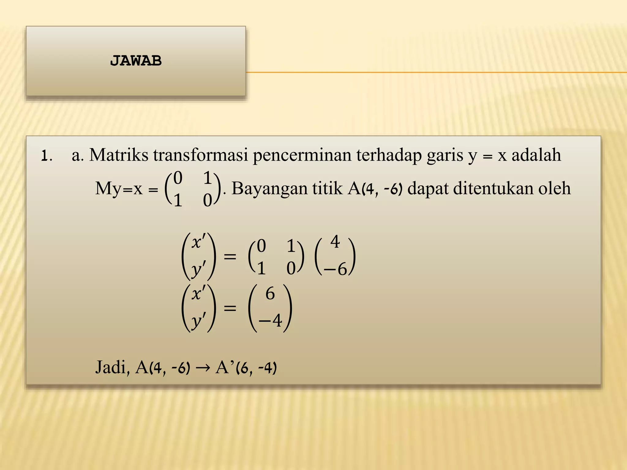 Matematika refleksi | PPTX