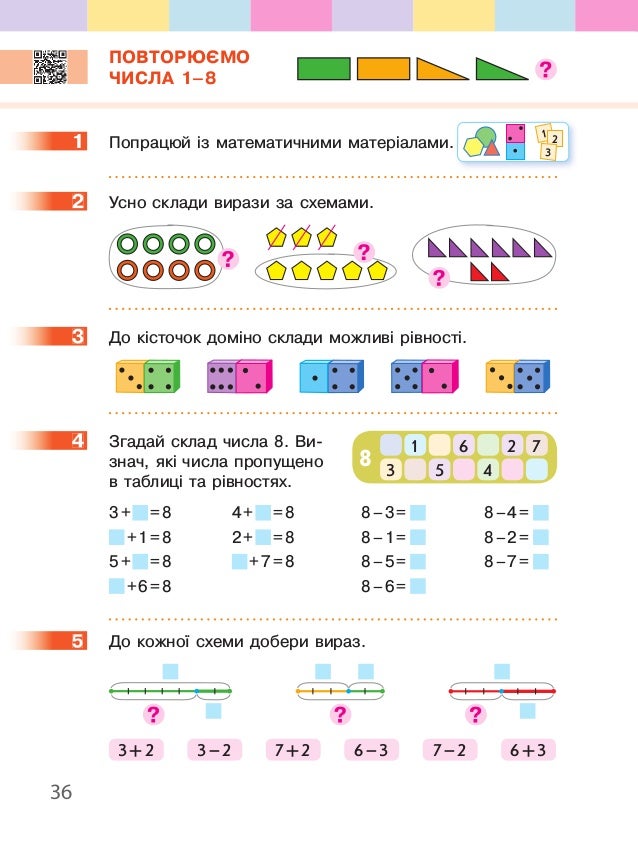 Математика 1 клас Скворцова С.О., Онопрієнко О. В.