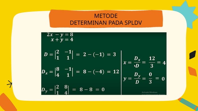 Matematika kelas X materi SPLTV (Metode Determinan).pptx