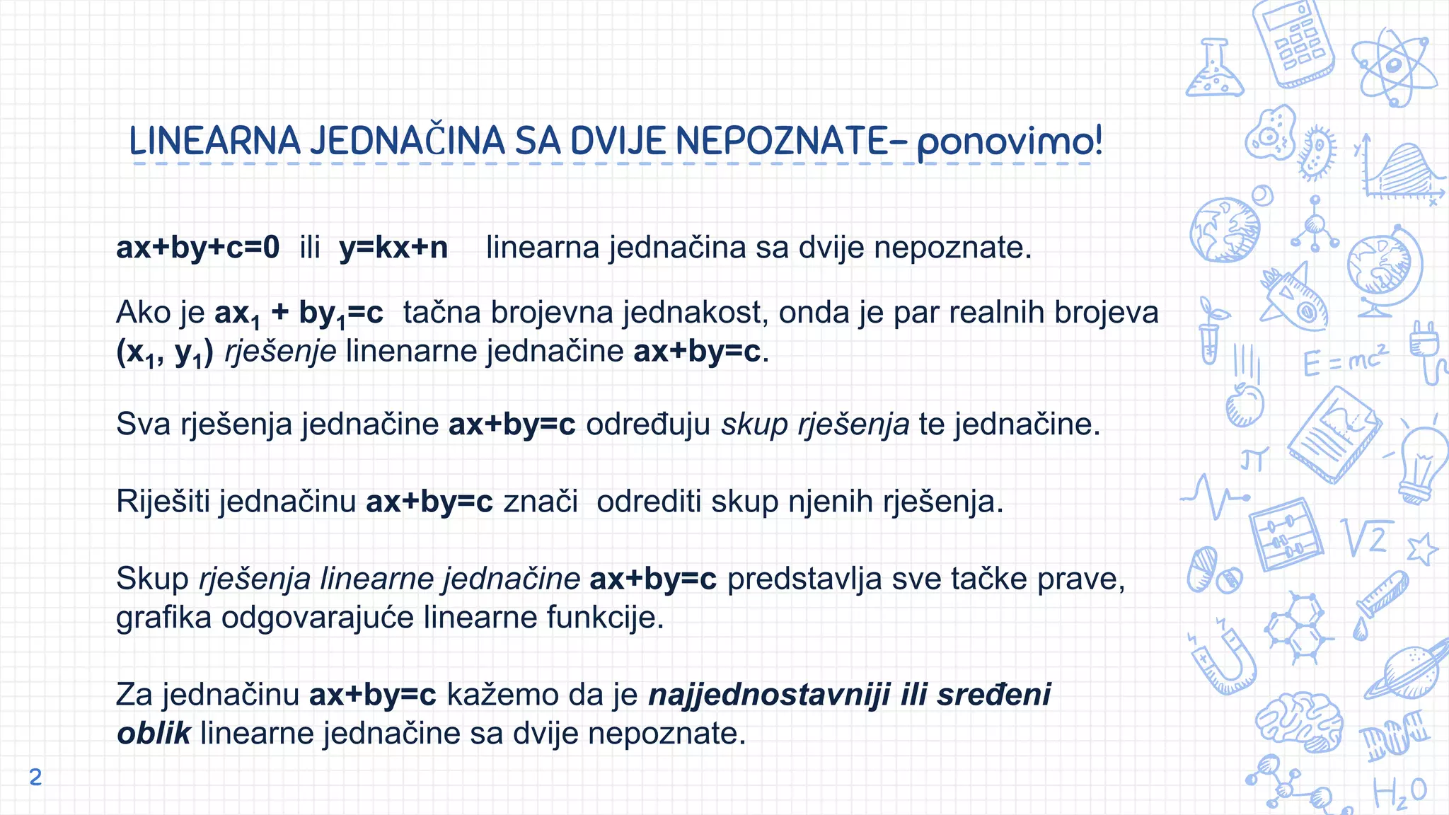 Matematika ix sistem jednacina sa dvije nepoznate | PPTX