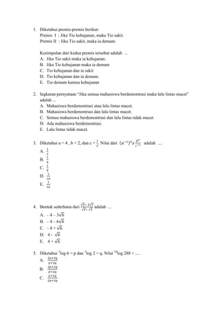 Matematika sma-un-2012-paket-d-ipa | PDF