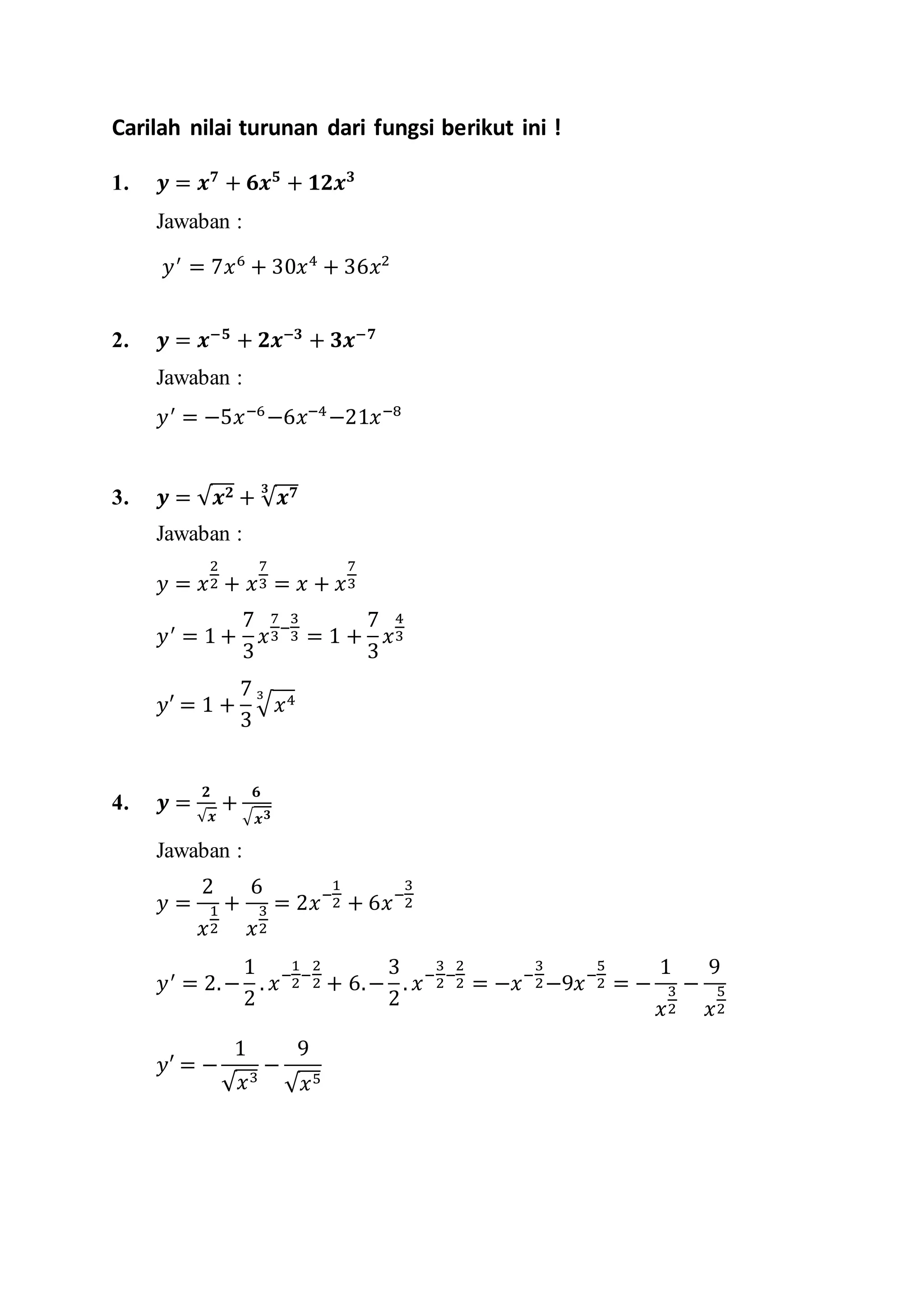 Tugas Matematika 1 | PDF