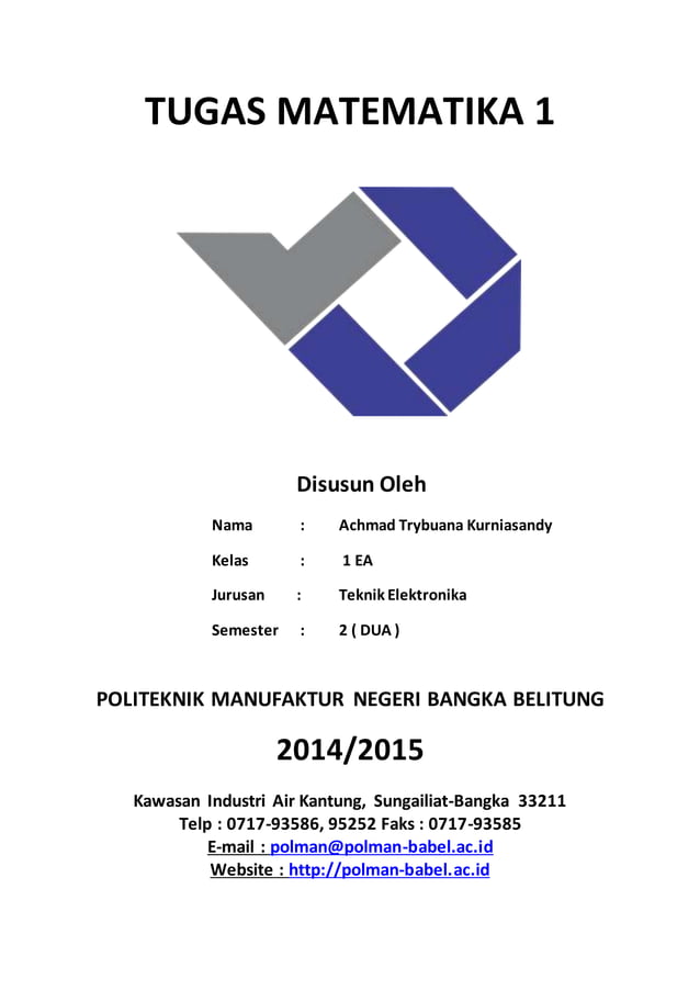 Tugas Matematika 1 | PDF