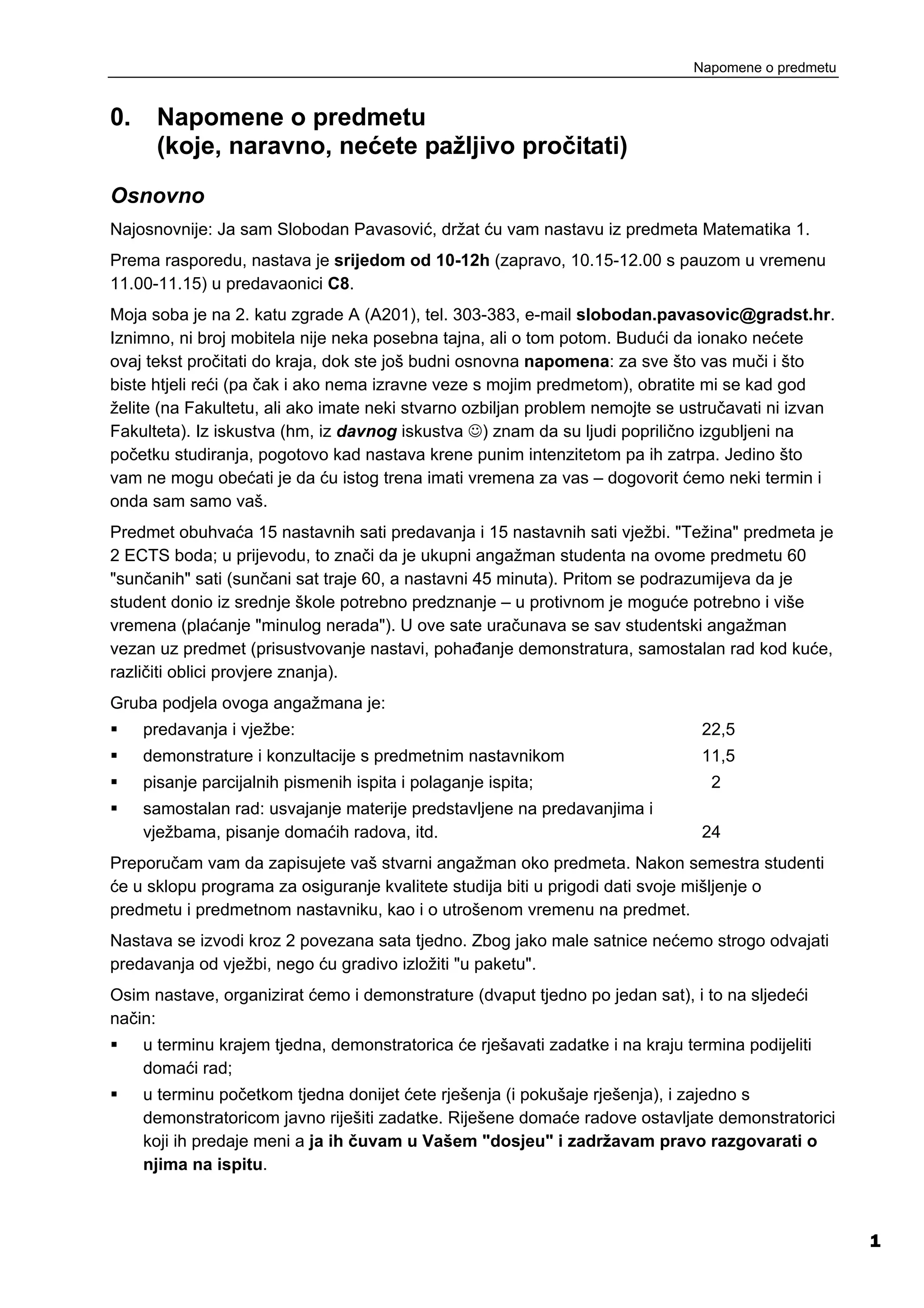 Matematika 1 arhitektura | PDF