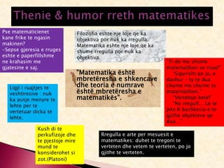 Matematika ne jeten e perditshme | PPTX