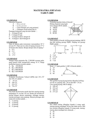 Matematika 2005 | PDF