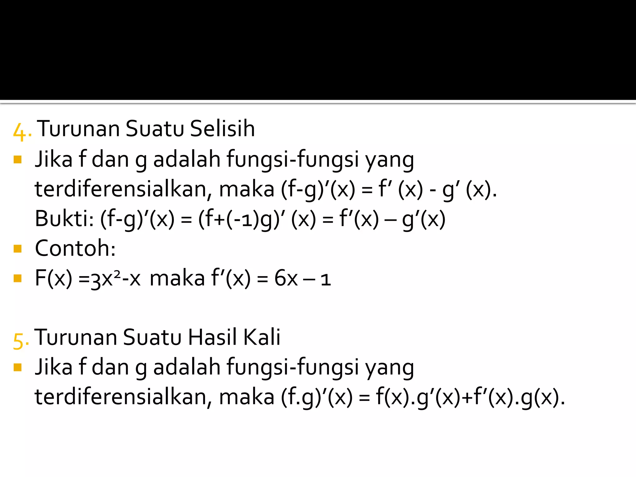 DIFFERENSIAL (Matematika Bisnis) | PPTX