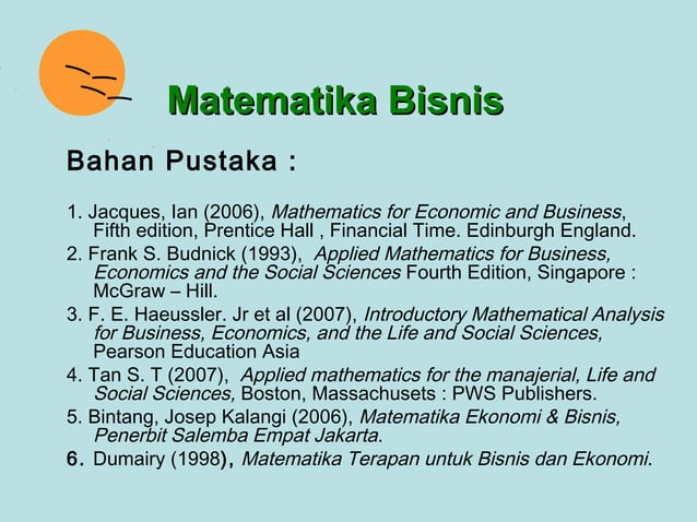 Matematika bisnis1 | PPT