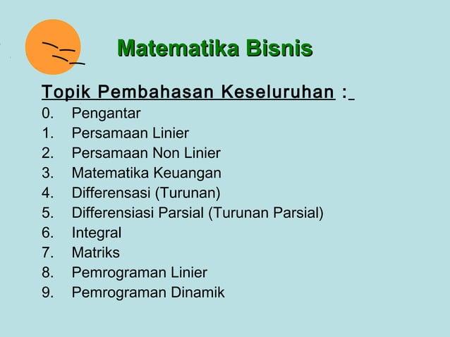 Matematika bisnis1 | PPT