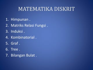 Matematika diskrit | PPTX