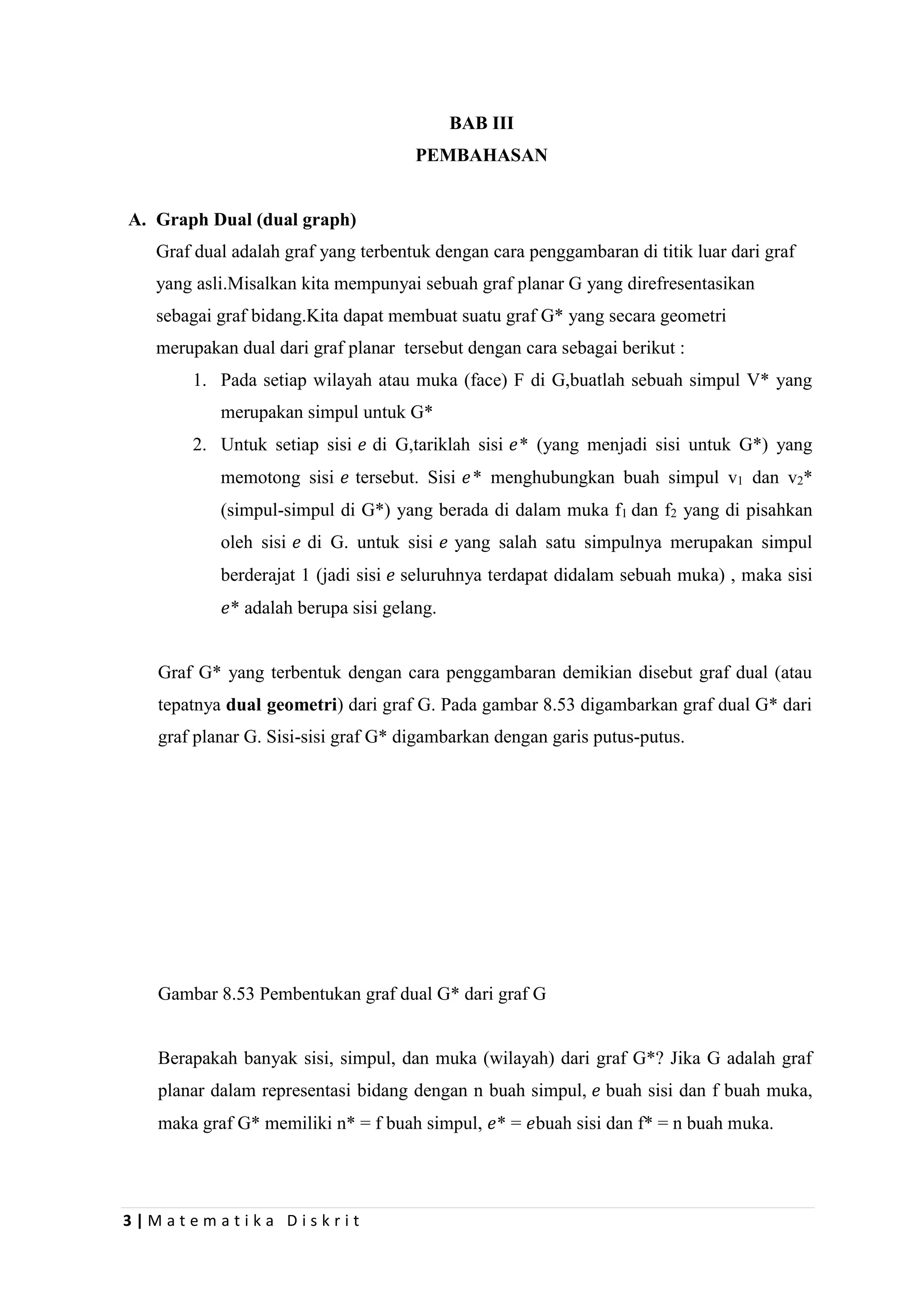 Matematika diskrit (dual graf, lintasan dan sirkuit euler, lintasan dan ...